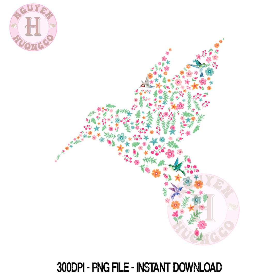 Subtle Anti Trump Png, Floral Hummingbird FDT Shirt Design, Feminist ...