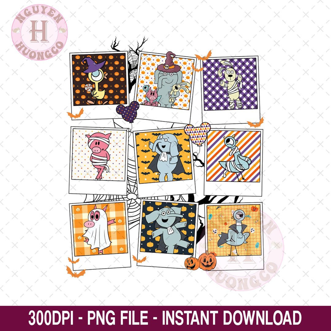 Halloween Elephant and Piggie Png, Elephant and Piggie Png, Back to ...