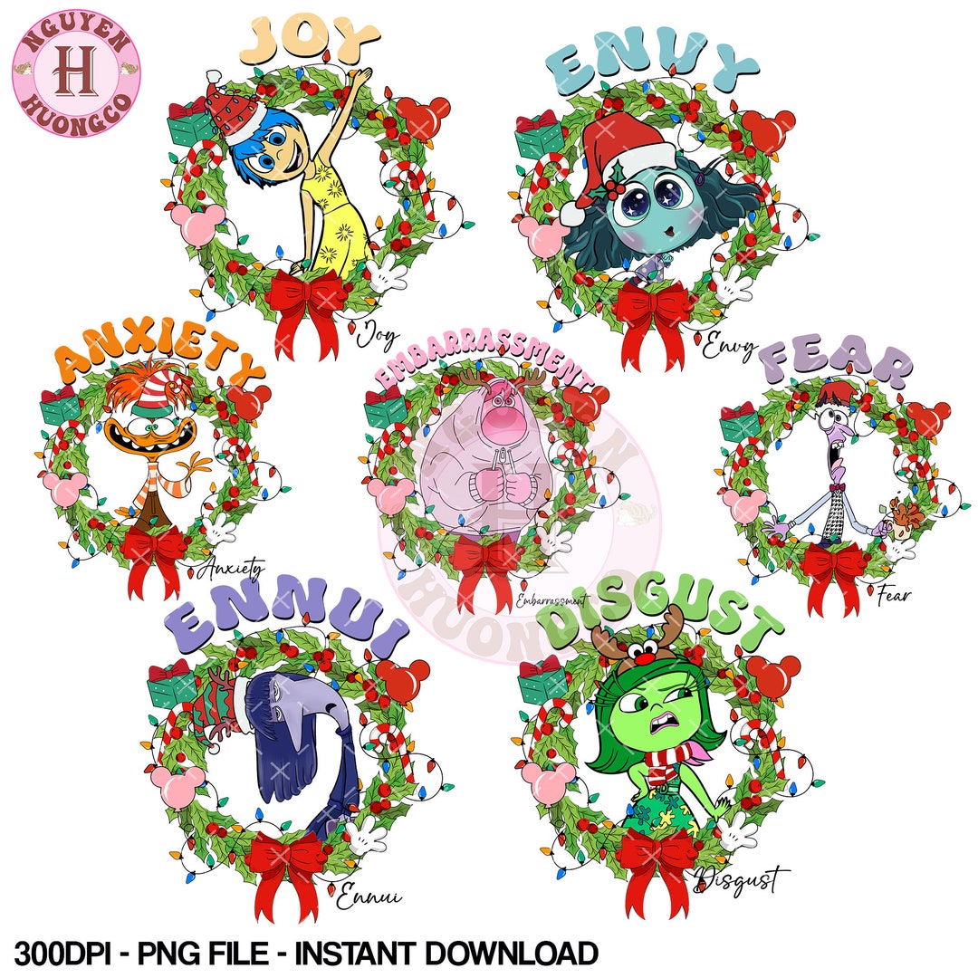 7+ Christmas Inside Out Png Bundle Disney Inside Out 2 Characters ...