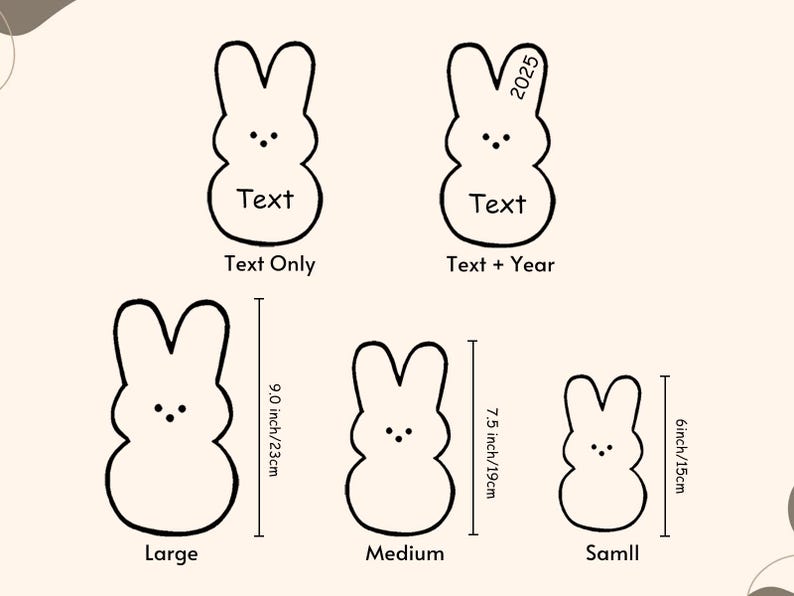 Personalized Easter Bunny Plush: Peeps Style Stuffed Toy - Etsy
