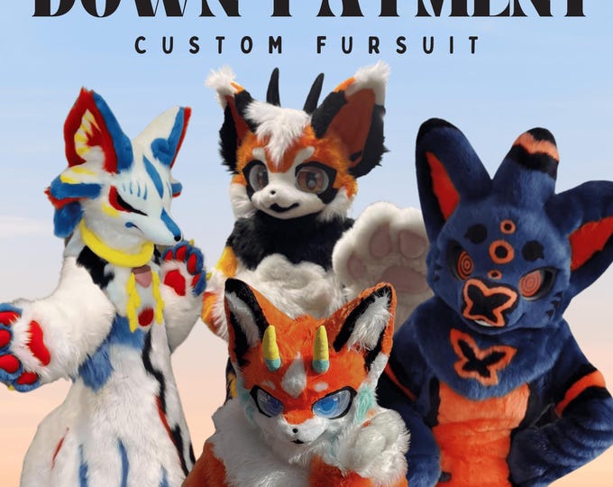 Fursuit Full-body Customization - Furry Five-finger Paws Head Tail ...