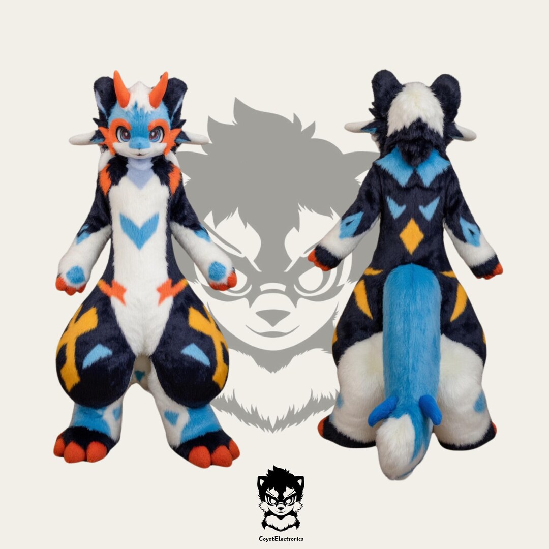 Blue Deep Sea Fish Fursuit Head,custom Fursuit Head,kenomo Theme Party ...