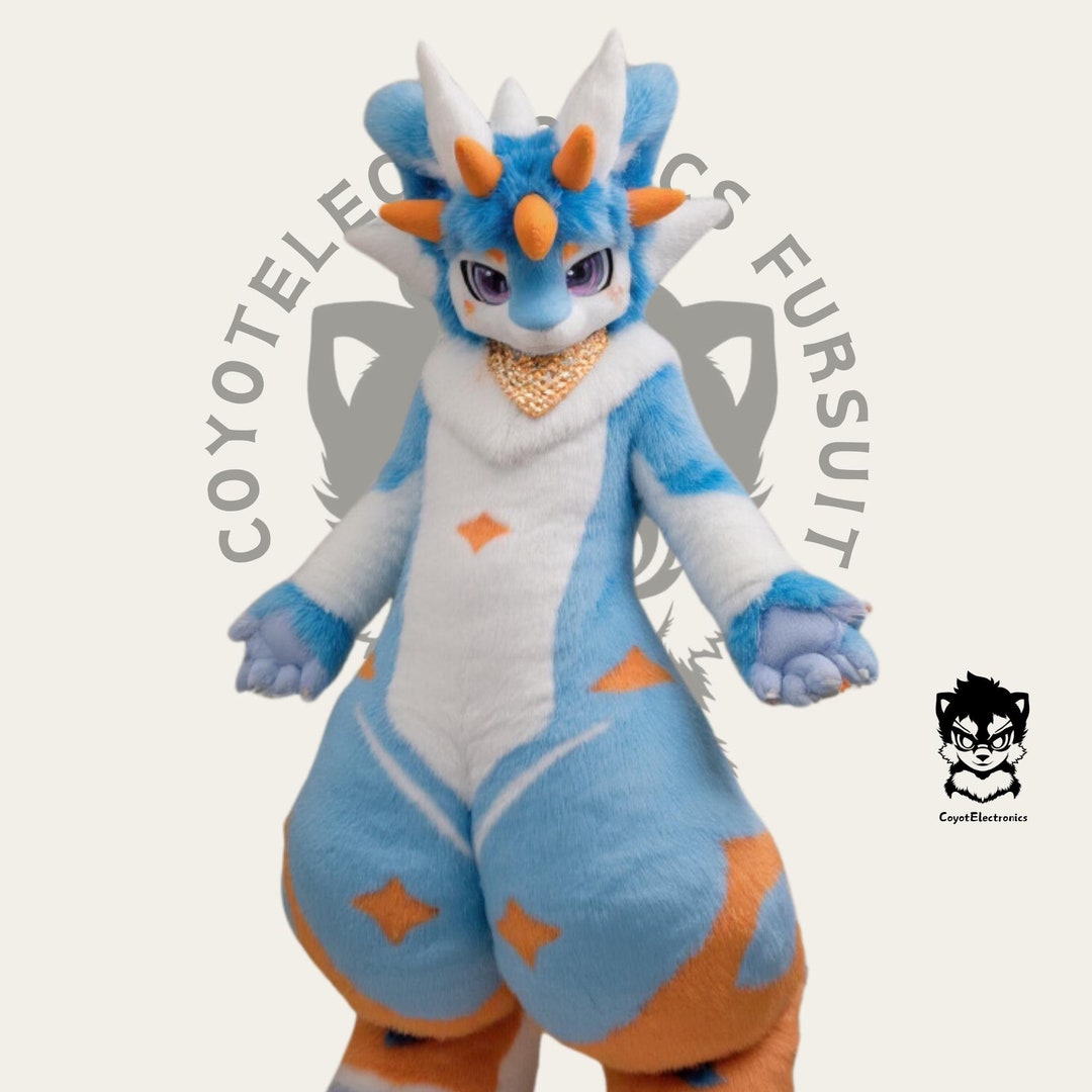 Sky Dragon King Fursuit Head, Custom Fursuit Head, Kenomo Theme Party ...