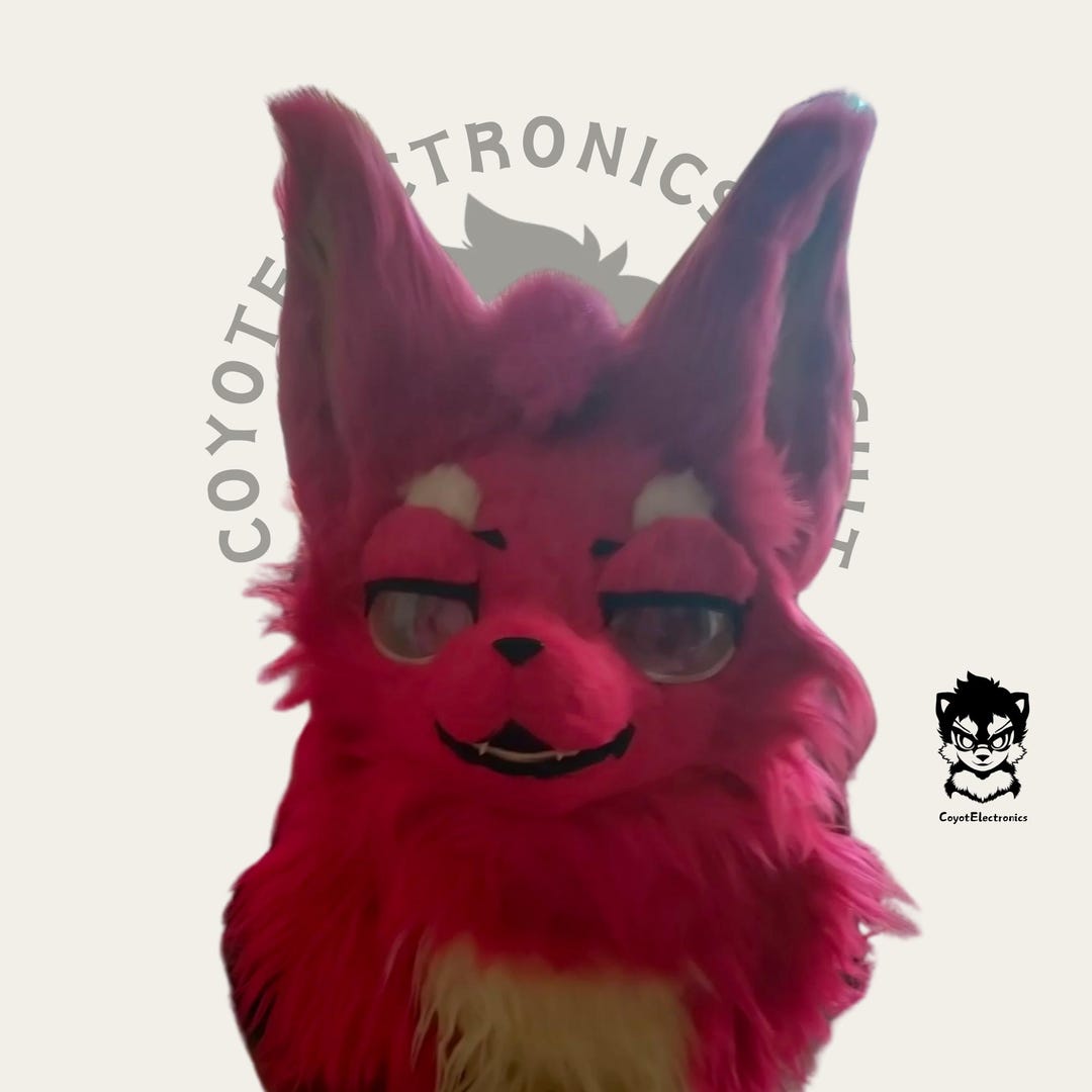 Rose Flame Maine Cat Fursuit Head, Custom Fursuit Head, Kenomo Theme ...