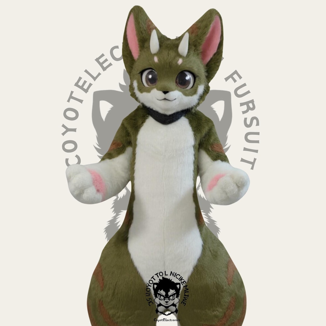 Cute Green Mouse Fursuit Head, Custom Fursuit Head, Kenomo Theme Party ...