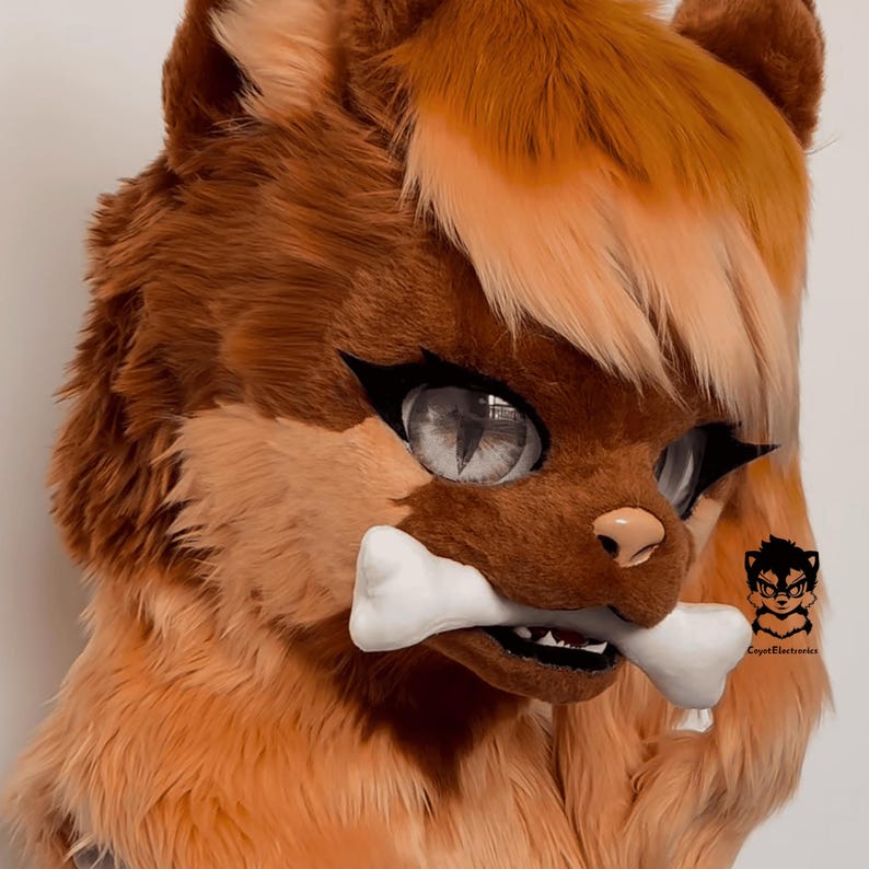 Brown Shadow Cat Leopard Fursuit Head, Custom Fursuit Head, Kenomo ...