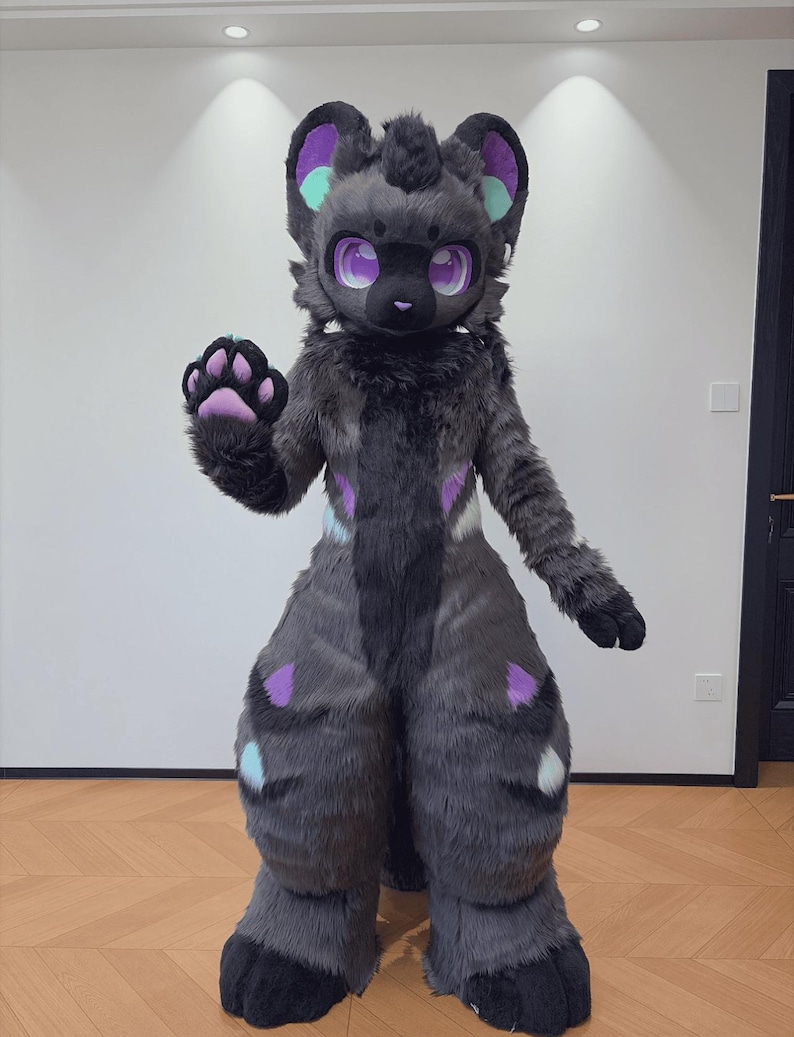 Dream Black Cat Fursuit Full Body Suit, Custom Fursuit Head, Kenomo ...