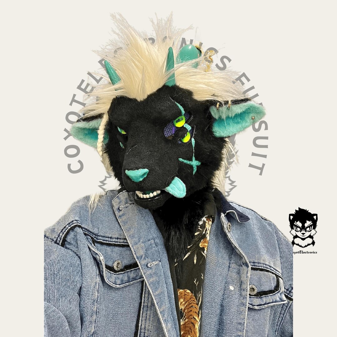 Evil Goat King Fursuit Head, Custom Fursuit Head, Kenomo Theme Party ...