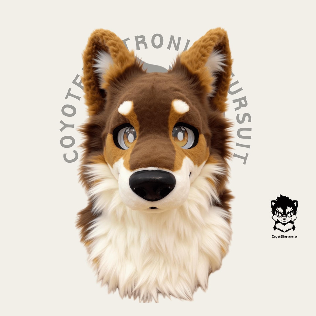 Cute German Shepherd Dog Fursuit Head, Custom Fursuit Head, Kenomo ...