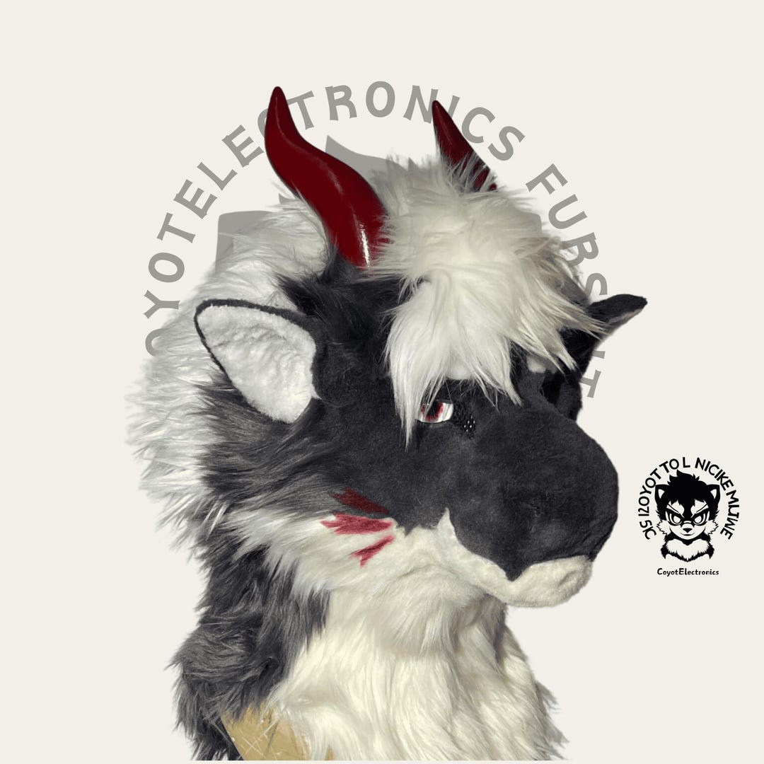 Handsome Fire Dragon Uncle Fursuit Head, Custom Fursuit Head, Kenomo ...