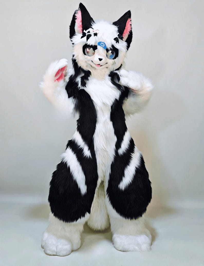 Custom Fursuit Full Body Suit, Kenomo/toony Theme Party, Fursuit Mask ...