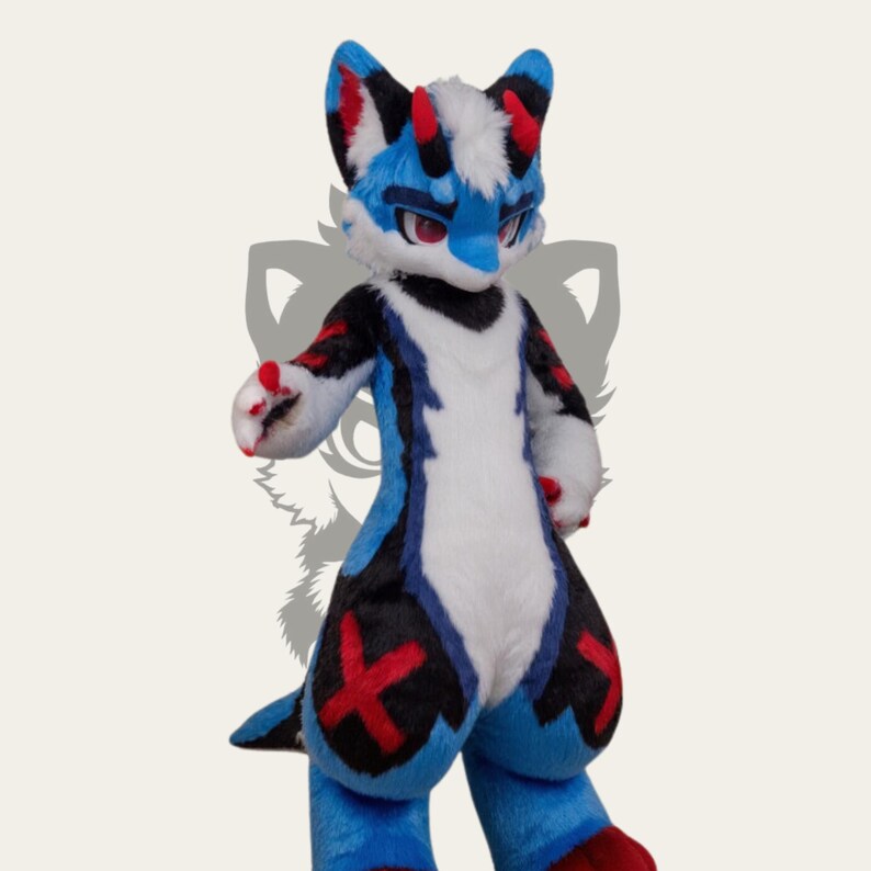 Blue Devil Dragon Fursuit Head,custom Fursuit Head,kenomo Theme Party ...