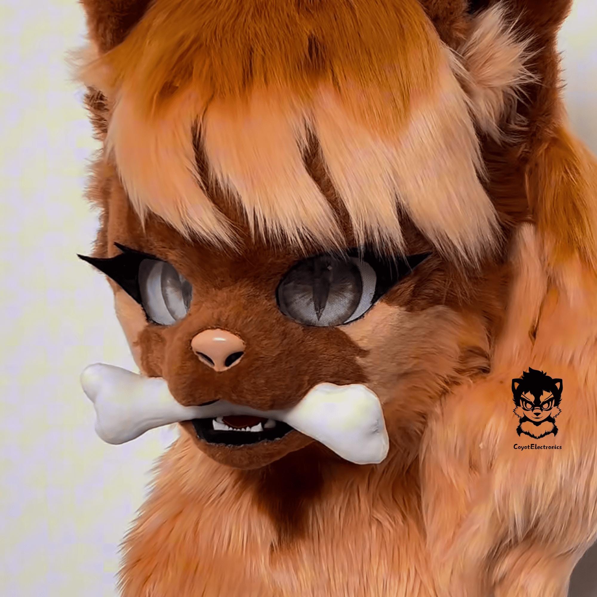 Brown Shadow Cat Leopard Fursuit Head, Custom Fursuit Head, Kenomo ...