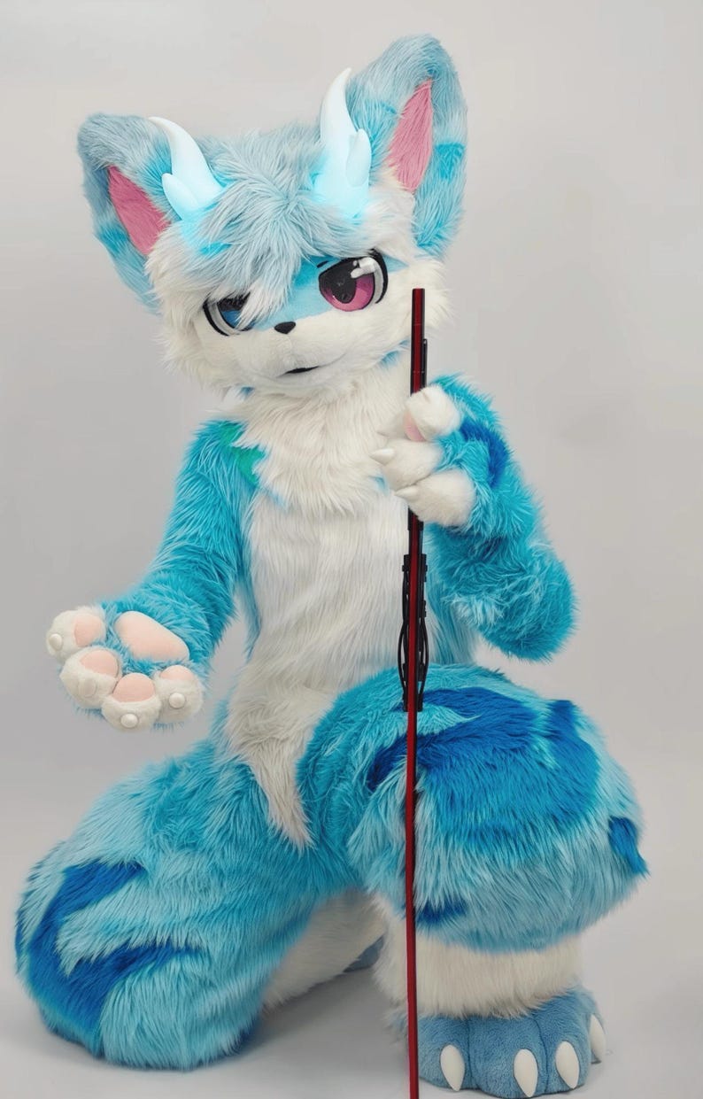 Ocean Dragon Fursuit Full Body Suit, Custom Fursuit Head, Kenomo Theme ...