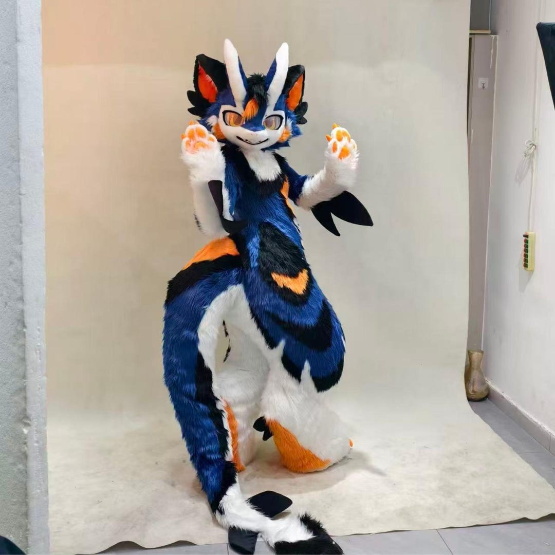 Custom Fursuit Full Body Suit, Kenomo/toony Theme Party, Fursuit Mask ...