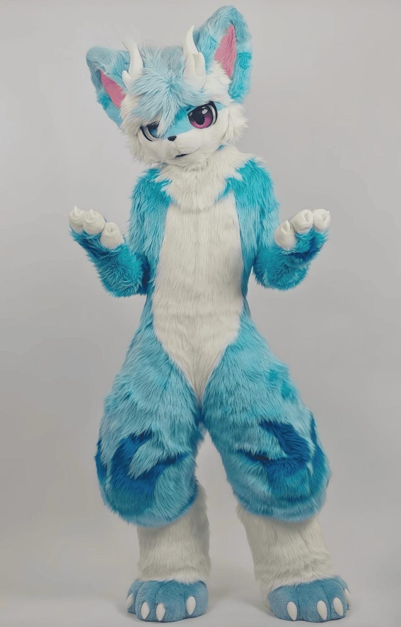Ocean Dragon Fursuit Full Body Suit, Custom Fursuit Head, Kenomo Theme ...