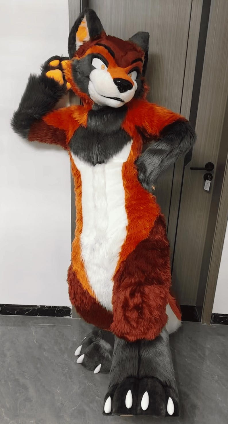 Custom Fursuit Full Body Suit, Kenomo/toony Theme Party, Fursuit Mask ...