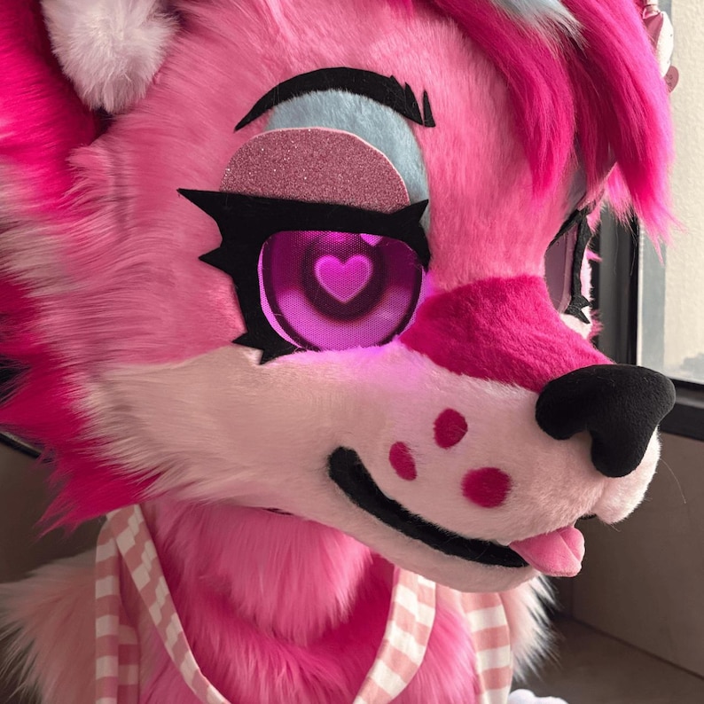 Pink Enchanting Fox Fursuit Full Body Suit, Custom Fursuit Head, Kenomo ...