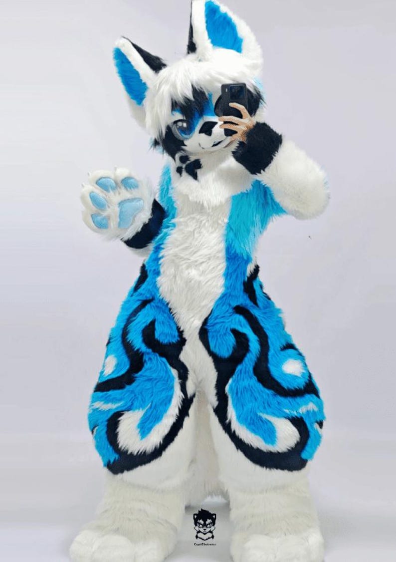 Custom Fursuit Full Body Suit, Kenomo/toony Theme Party, Fursuit Mask ...