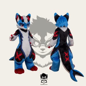 Blue Devil Dragon Fursuit Head,custom Fursuit Head,kenomo Theme Party ...