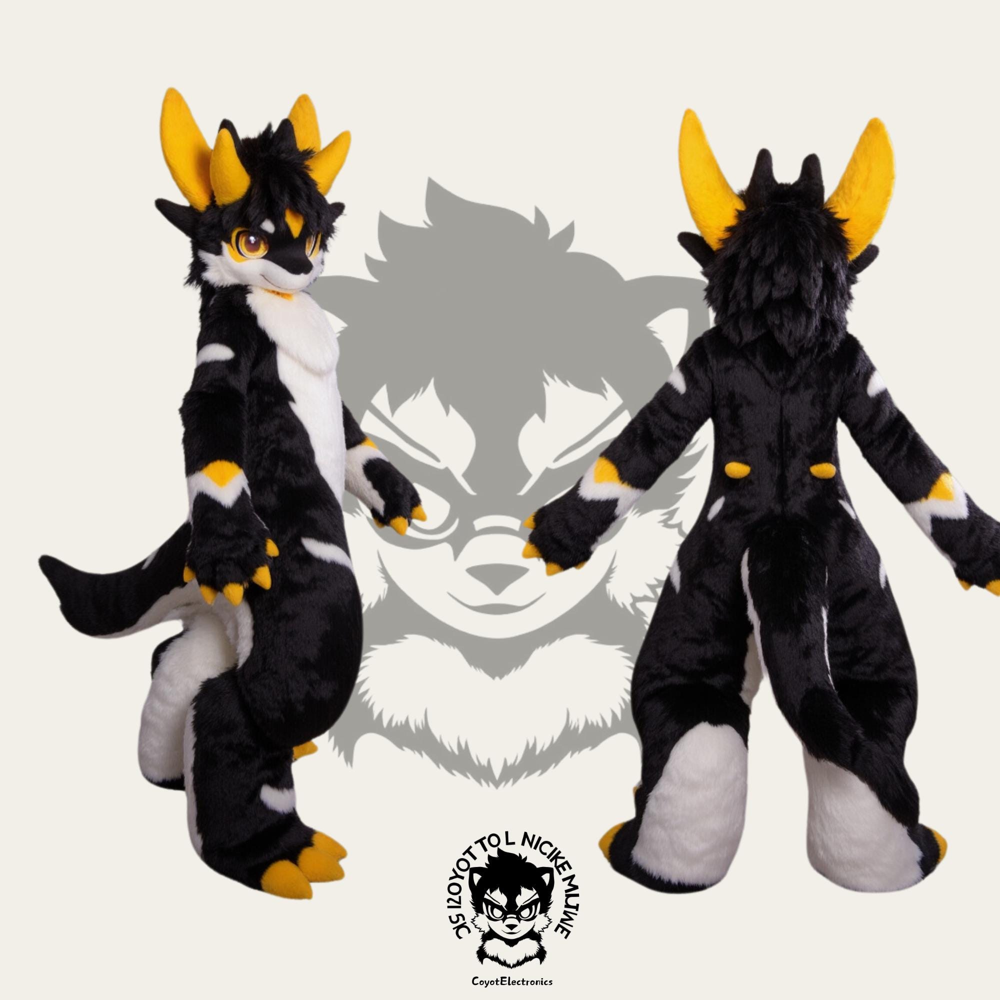 Black Desert Fire Lord Fursuit Head, Custom Fursuit Head, Kenomo Theme ...