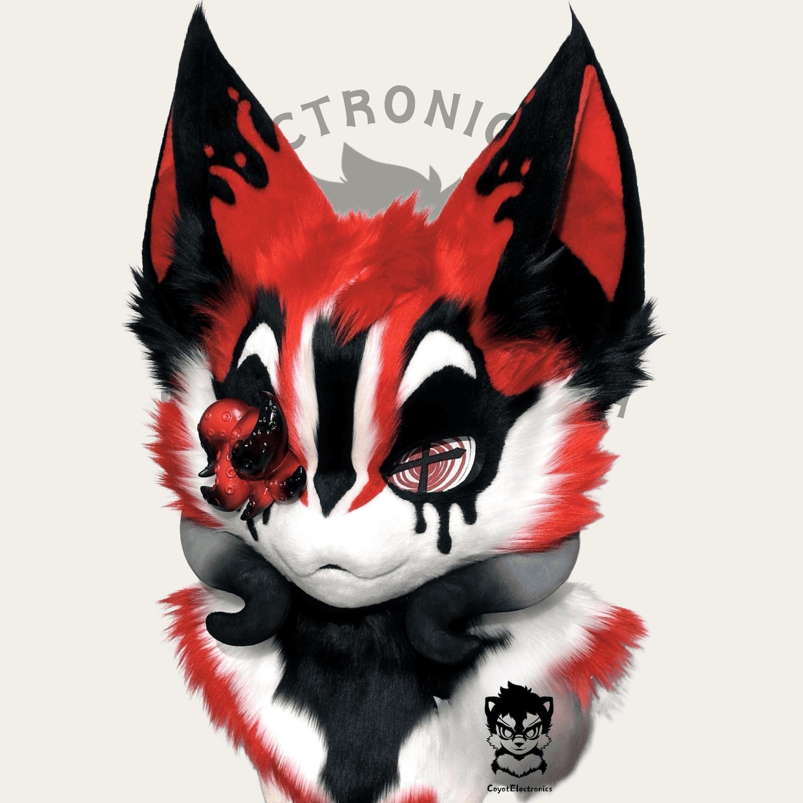 Red Devil Fox Fursuit Head, Custom Fursuit Head, Kenomo Theme Party ...