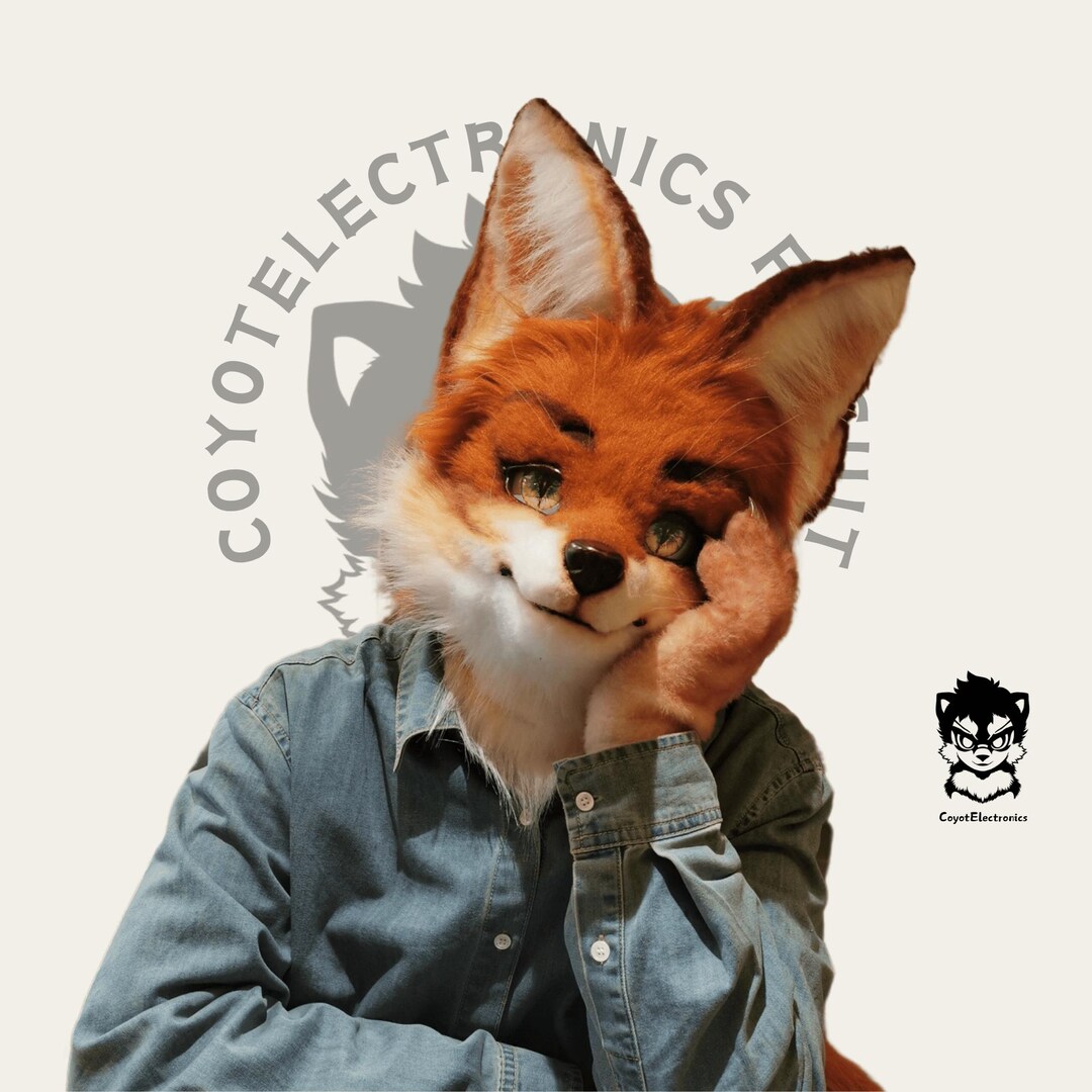 Fox Gentleman Fursuit Head, Custom Fursuit Head, Kenomo Theme Party ...
