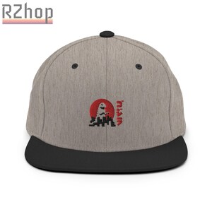 Cute Godzilla Logo Snapback Hat Embroidered Cute Godzilla Hat Simple ...