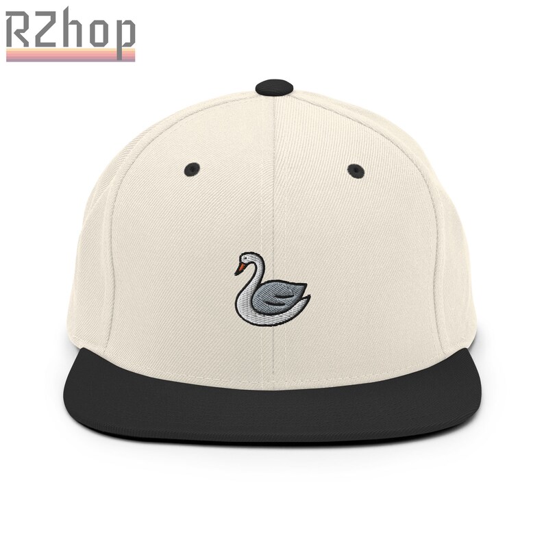 Cute Swans Snapback Hat Embroidered Cute Swans Hat Simple Art Design ...