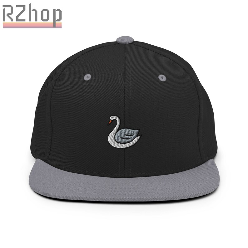Cute Swans Snapback Hat Embroidered Cute Swans Hat Simple Art Design ...