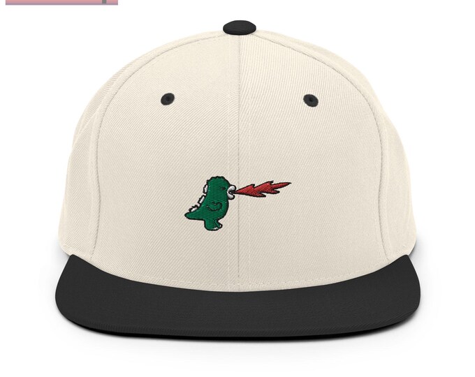 Godzilla Cute Logo Snapback Hat Embroidered Cute Godzilla Hat Simple ...