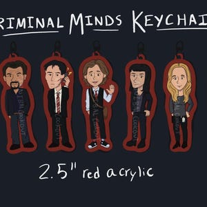 Criminal Minds Keychains (aaron Hotchner Spencer Reid Emily Prentiss ...