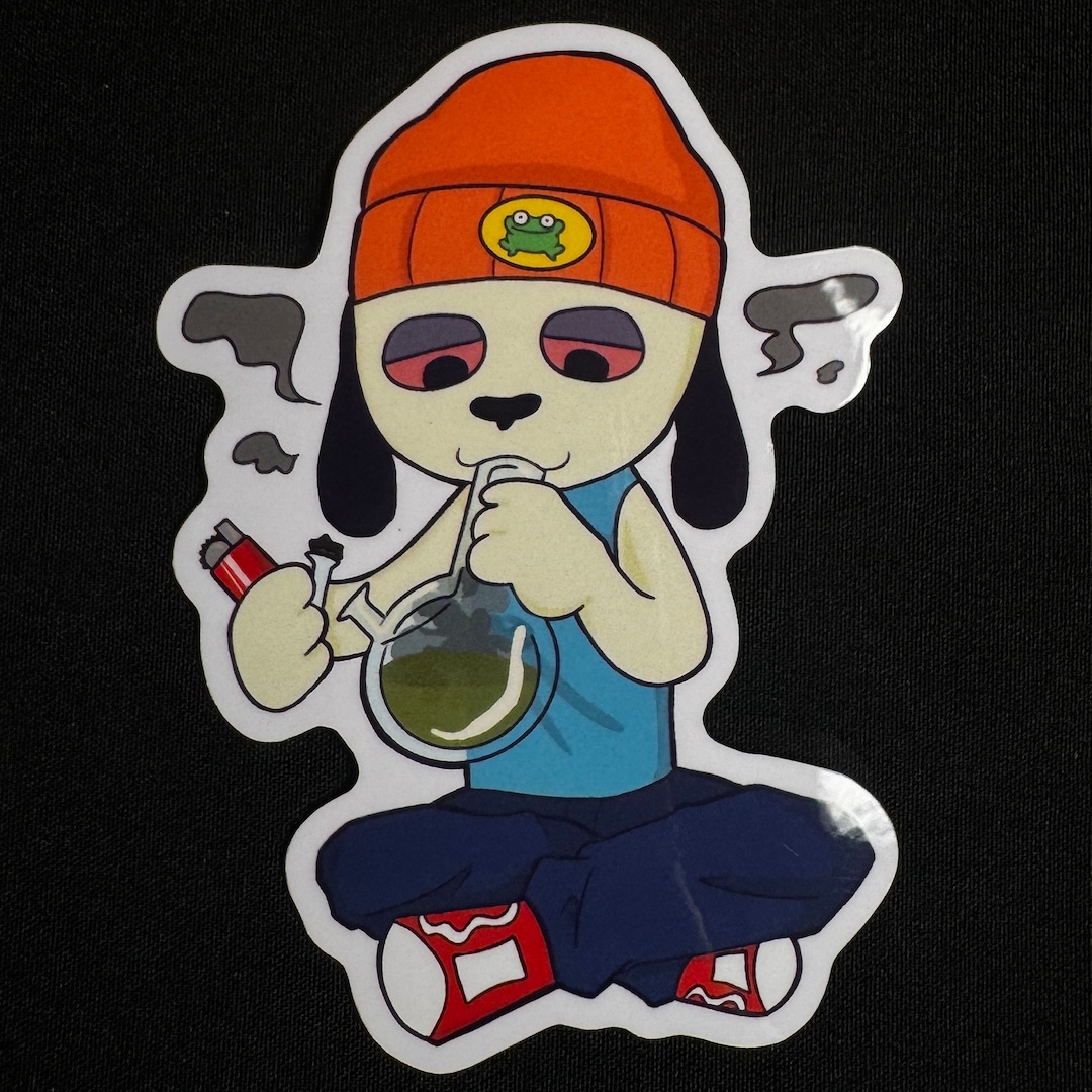 Parappa the Rapper W/ Bong Sticker - Etsy