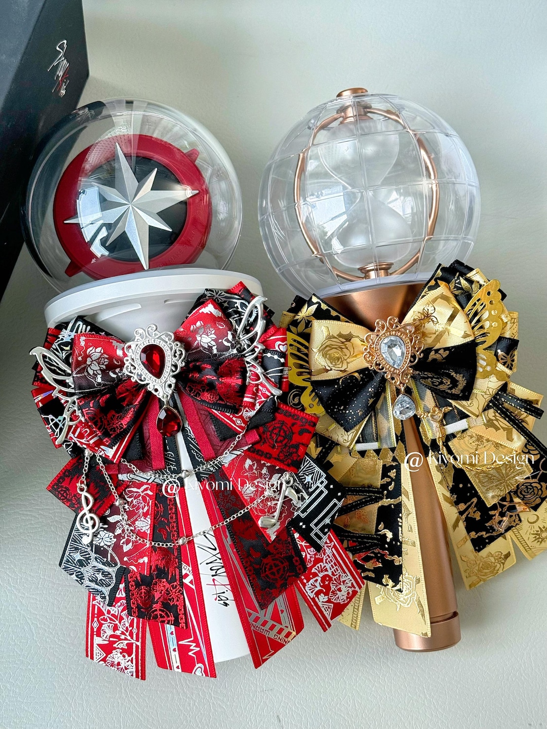Straykids Ateez Lightstick Ribbon Bow Handmade Nachimbong Atiny Deco ...