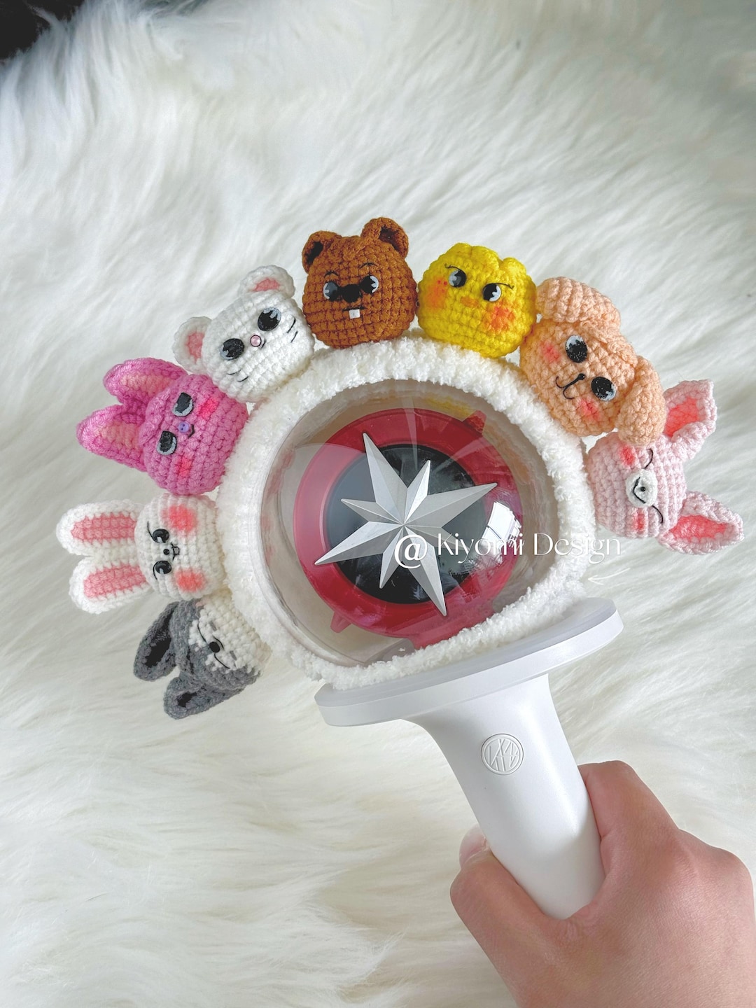 Straykids Lightstick OT8 Crochet Cover Nachimbong Decals | SKZ Concert ...