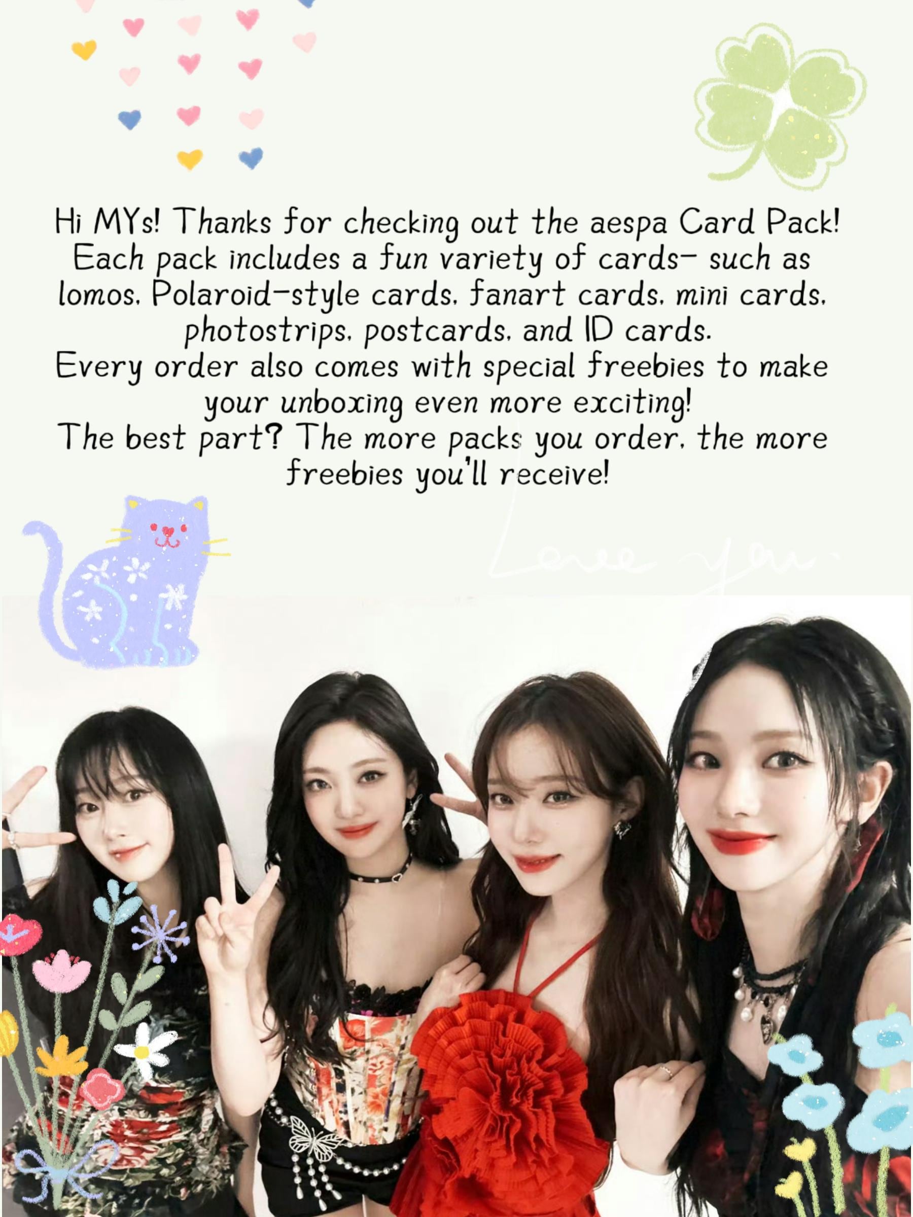 Aespa Cards Pack | Karina Winter Giselle Ningning | Fanmade Merch ...