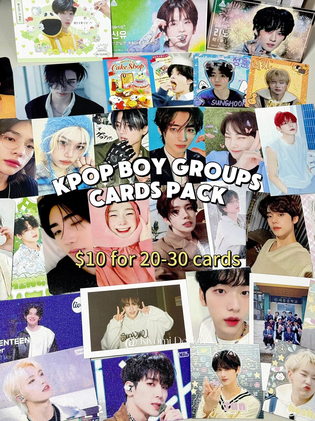 Enhypen Cards Pack Fanmade Merch Freebies Set Engene Gift | Sunghoon ...