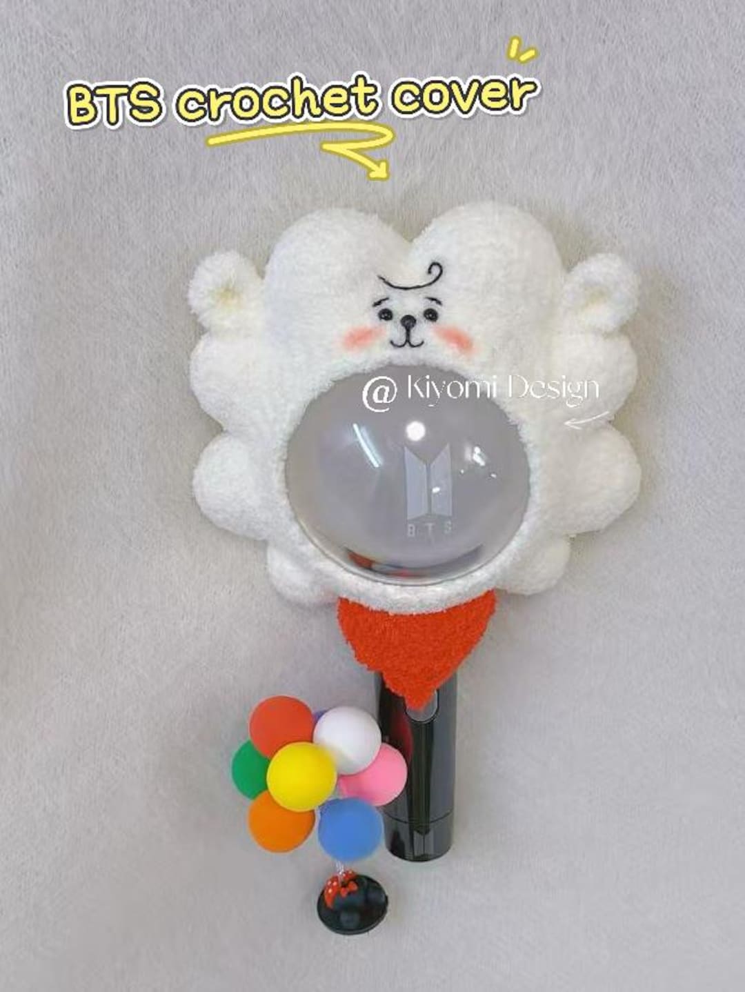 BTS Armybomb Crochet Cover BT21 Lightstick Decals | Kpop Handmade Merch ...