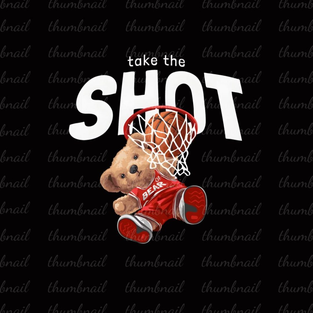 Basketball Teddy Bear PNG Clipart for T Shirts, Dtf, Sublimation and ...