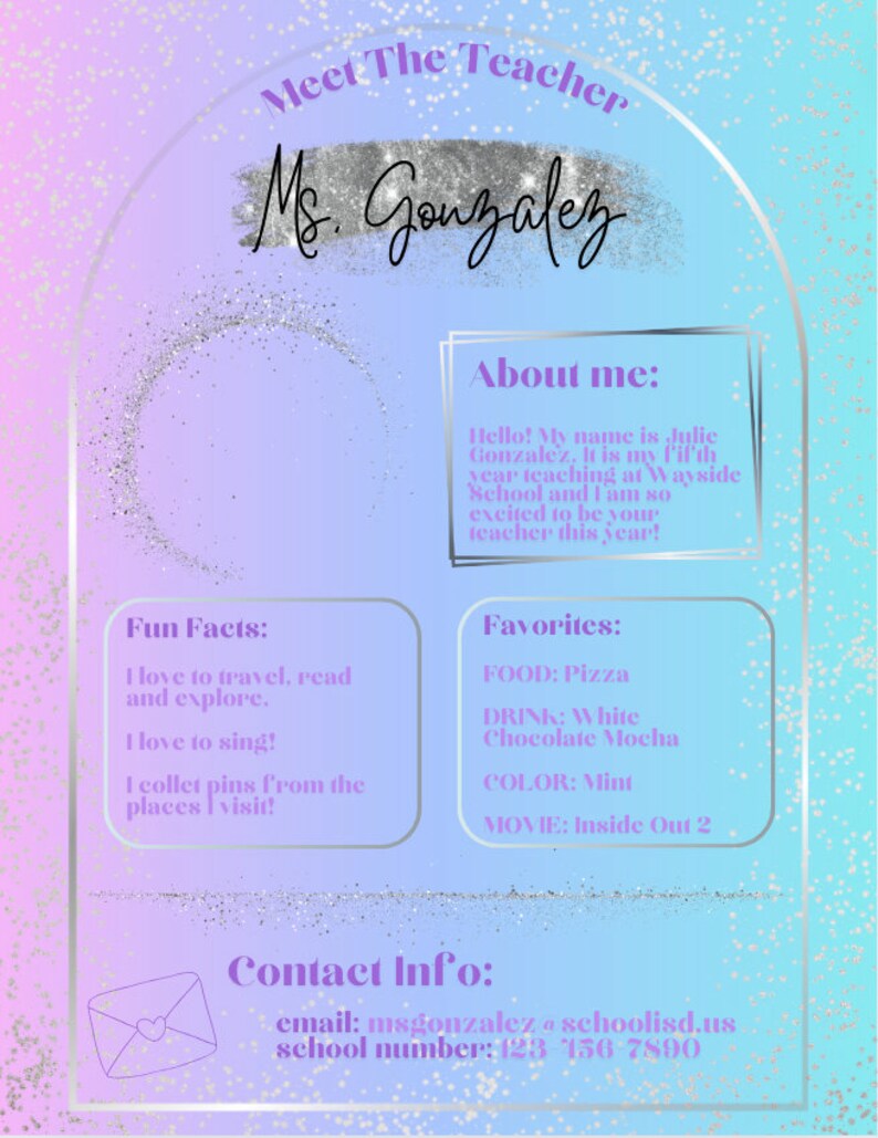 EDITABLE Meet the Teacher Template i Was Enchanted to Meet You - Etsy