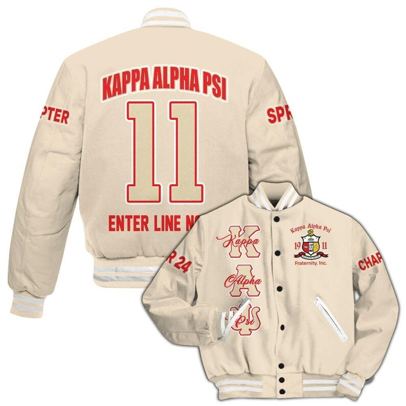 Kappa Alpha Psi Custom Chapter Varsity Jacket, Personalized Krimson ...