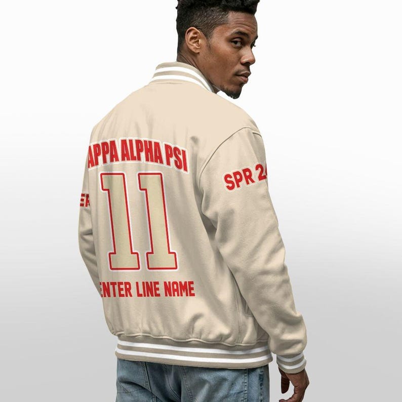 Kappa Alpha Psi Custom Chapter Varsity Jacket, Personalized Krimson Kream KAP Jacket Fraternity ...