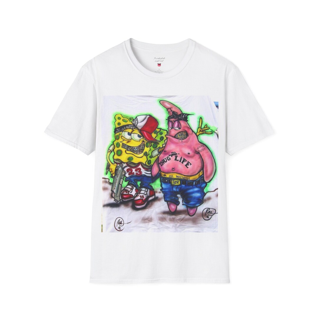 Spongebob Gangster Shirt Freaky Shirt Spongebob Gifts - Etsy Canada
