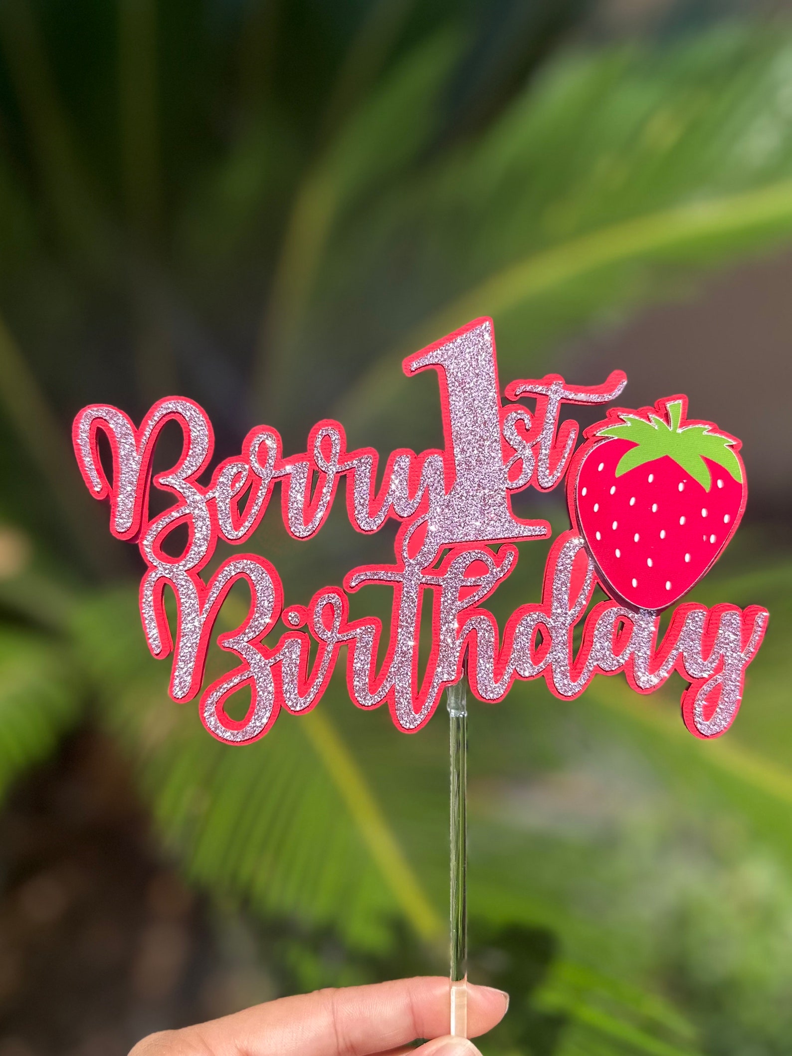 Berry 1st Birthday Cake Topper - Etsy
