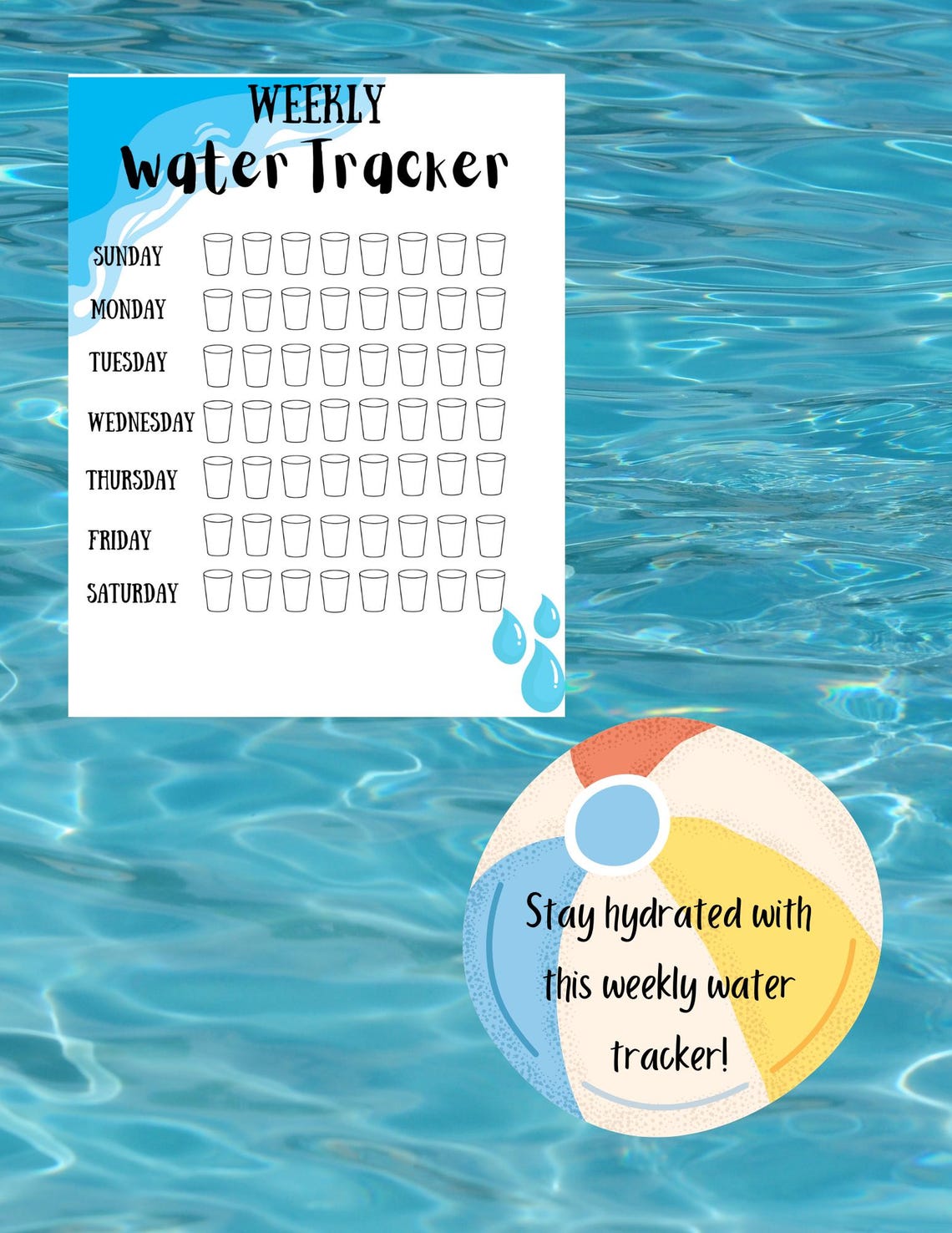 Water Tracker Digital Download - Etsy