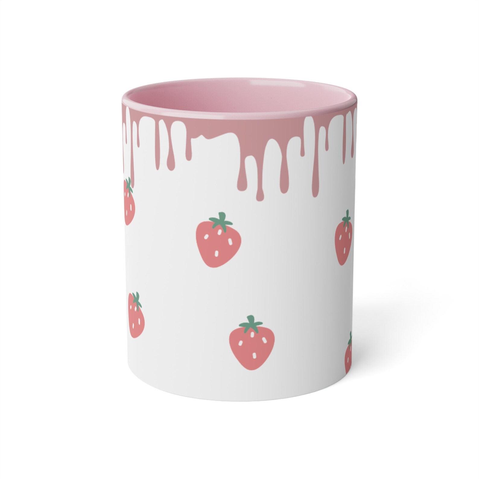 Pink Ceramic Strawberry Mug, 11oz - Etsy