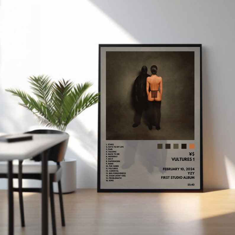 Digital Download Kanye West Vultures Poster Set vultures 1 & 2 Album ...