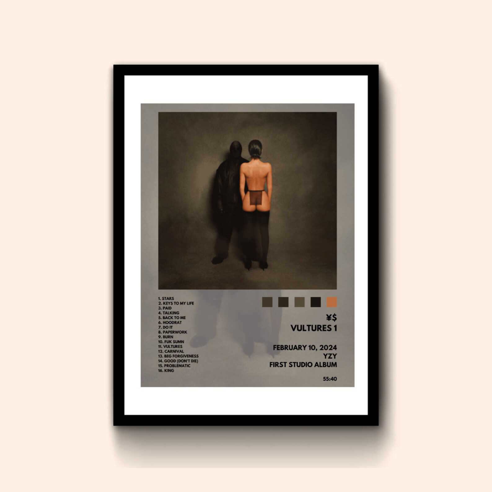 Digital Download Kanye West Vultures Poster Set vultures 1 & 2 Album ...