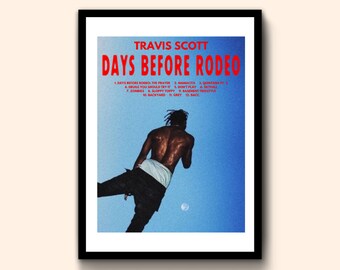 Travis Scott Poster, Vintage Style, Album Cover, Days Before Rodeo ...