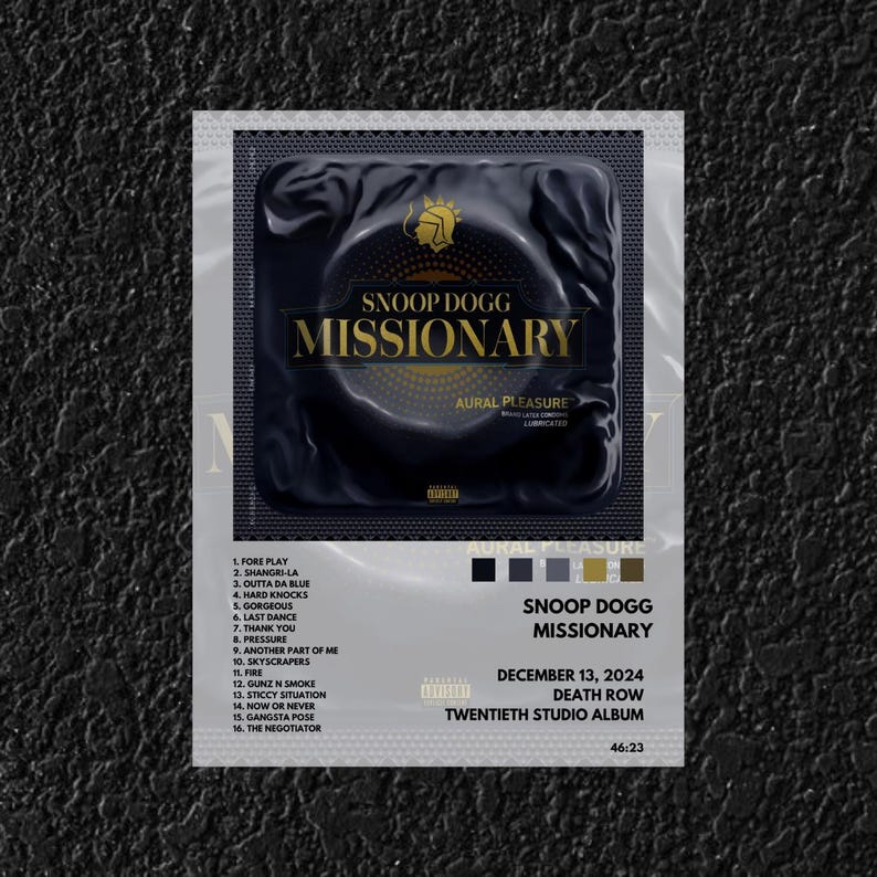 Digital Download Snoop Dogg Missionary Album Tracklist Poster - Etsy
